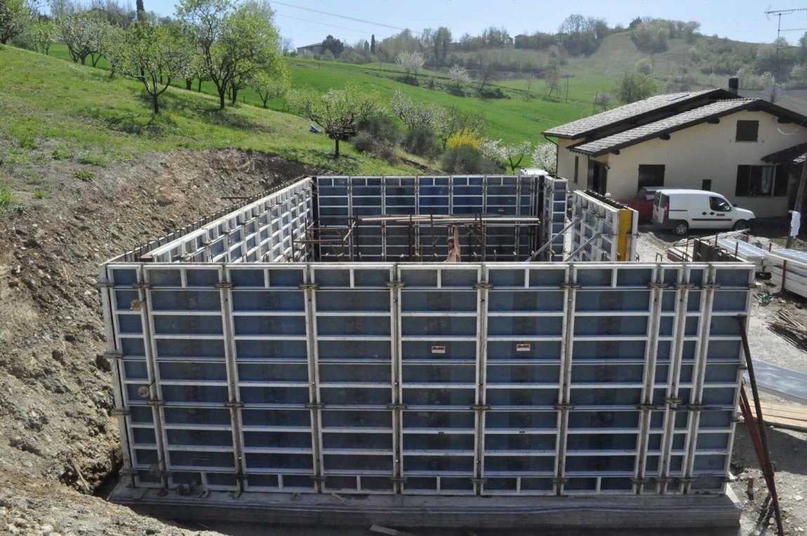 Garage interrato in collina - Araldi Impresa Costruzioni Parma